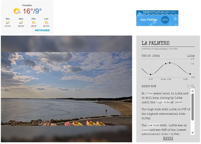 Webcams Royan – Plages en direct, météo, marées et température de l’eau